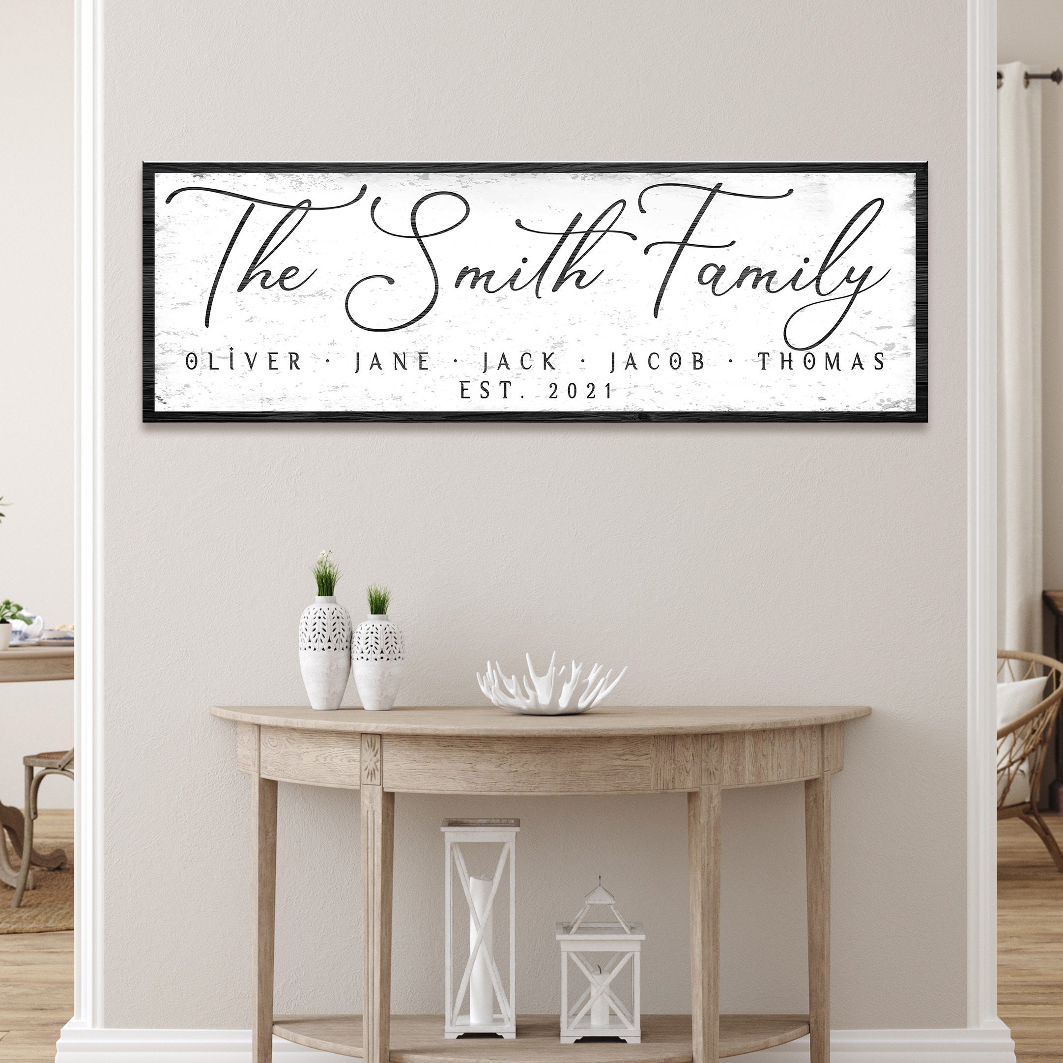 Custom Family Sign | Personalized Name Sign Home Wall Art | Farmhouse ...