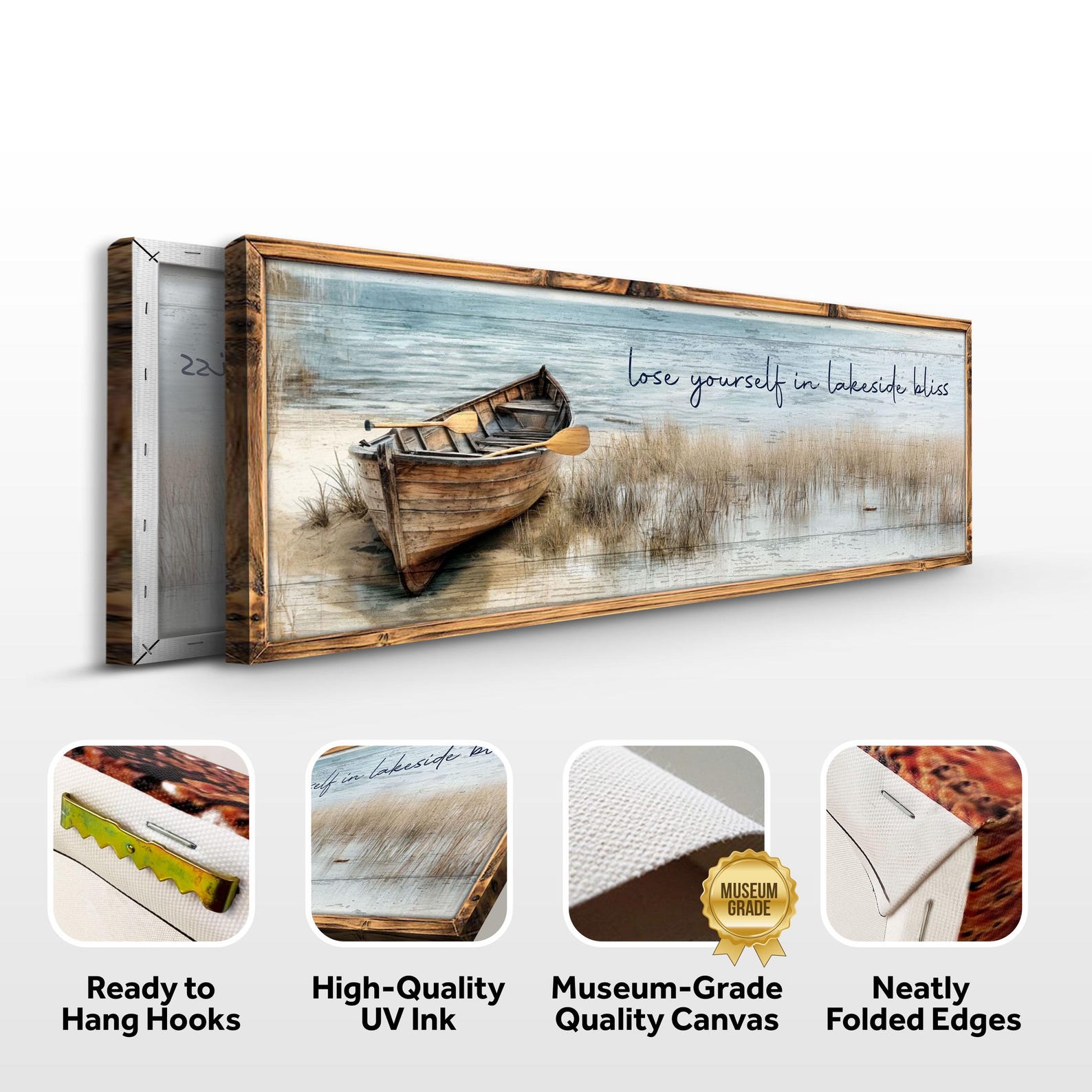 Lake House Sign Decor | Rustic Lakeside Wall Art | Wooden Boat Lake ...