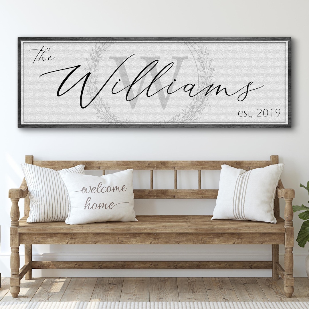 Custom Family Name Sign | Personalized Name Sign Home Wall Decor ...