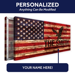 Rustic American Flag Sign Vintage American Flag Country Home Decor ...