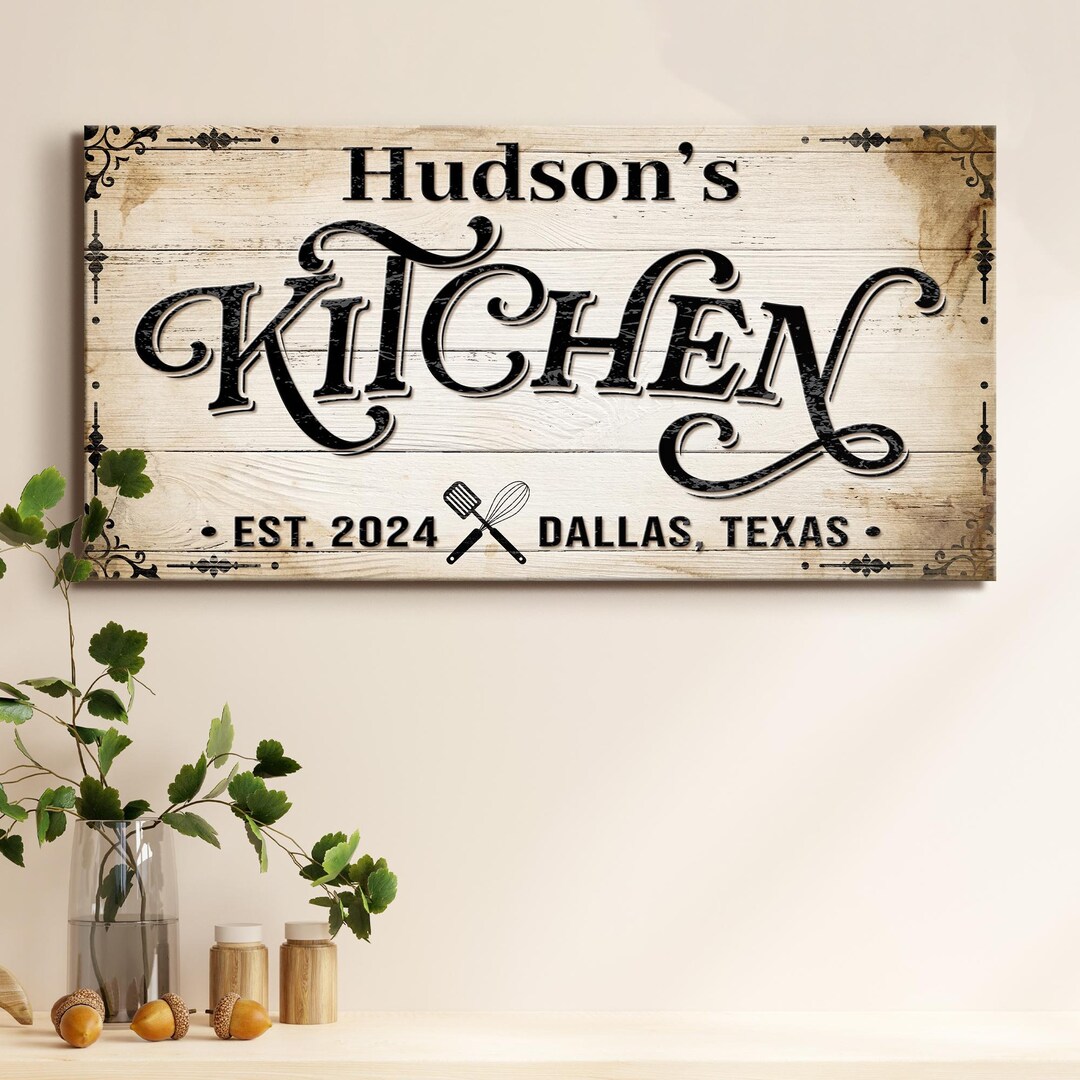 Custom Kitchen Sign Wall Decor | Farmhouse Kitchen Sign | Kitchen Room ...