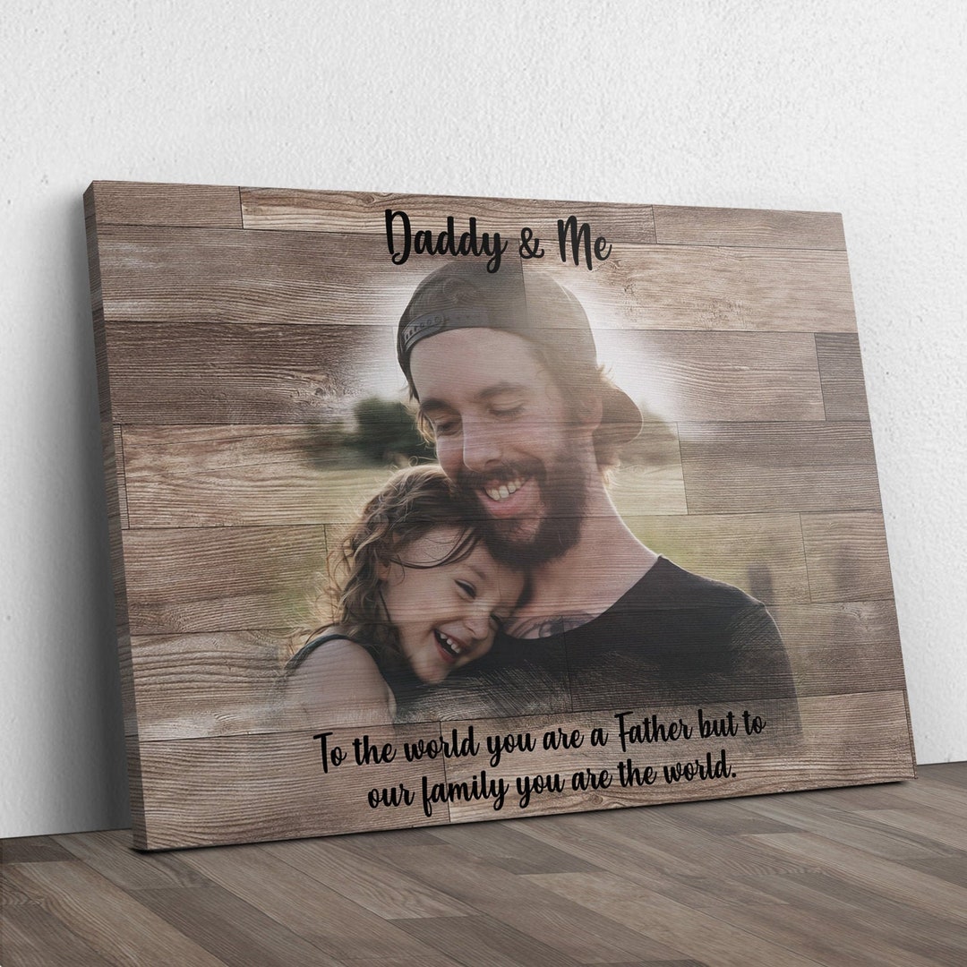 Father's Day Gift Rustic Father-daughter Portrait Wall Decor ...