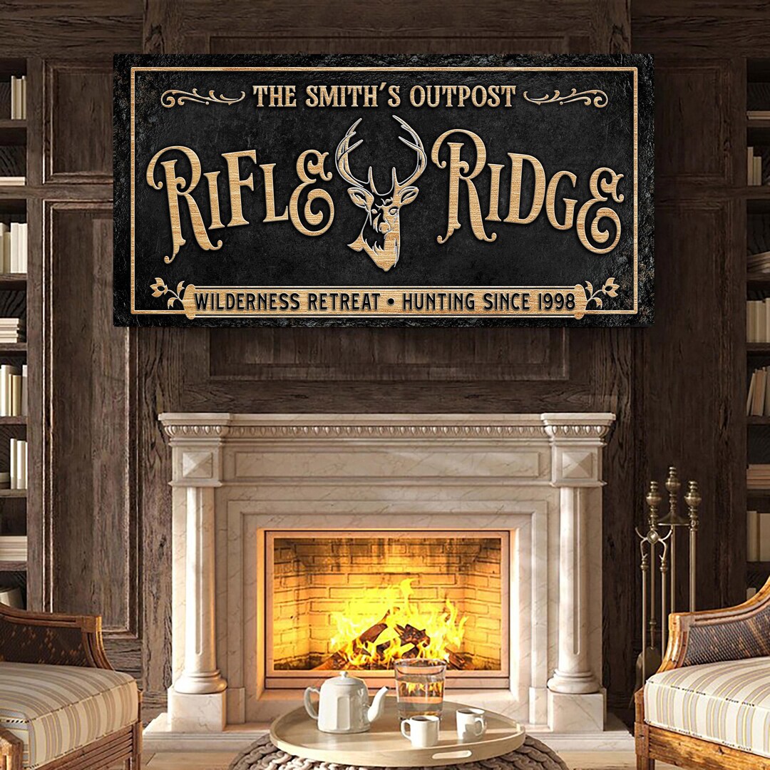 Personalized Rifle Ridge Family Sign | Personalized Name Sign | Hunting ...