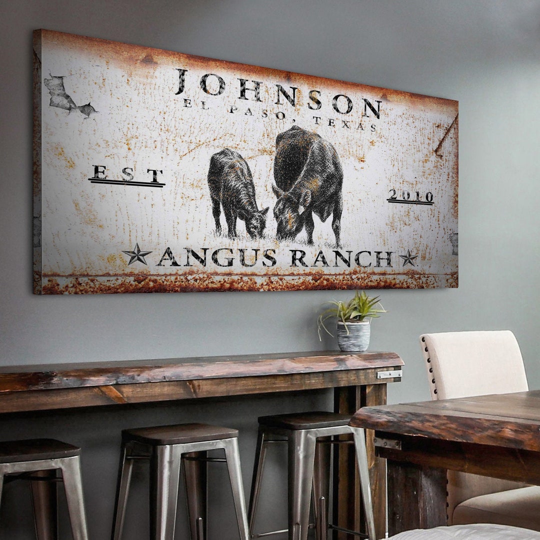 Angus Cattle Wall Art | Black Angus Cow Pictures | Portrait Art Ranch ...