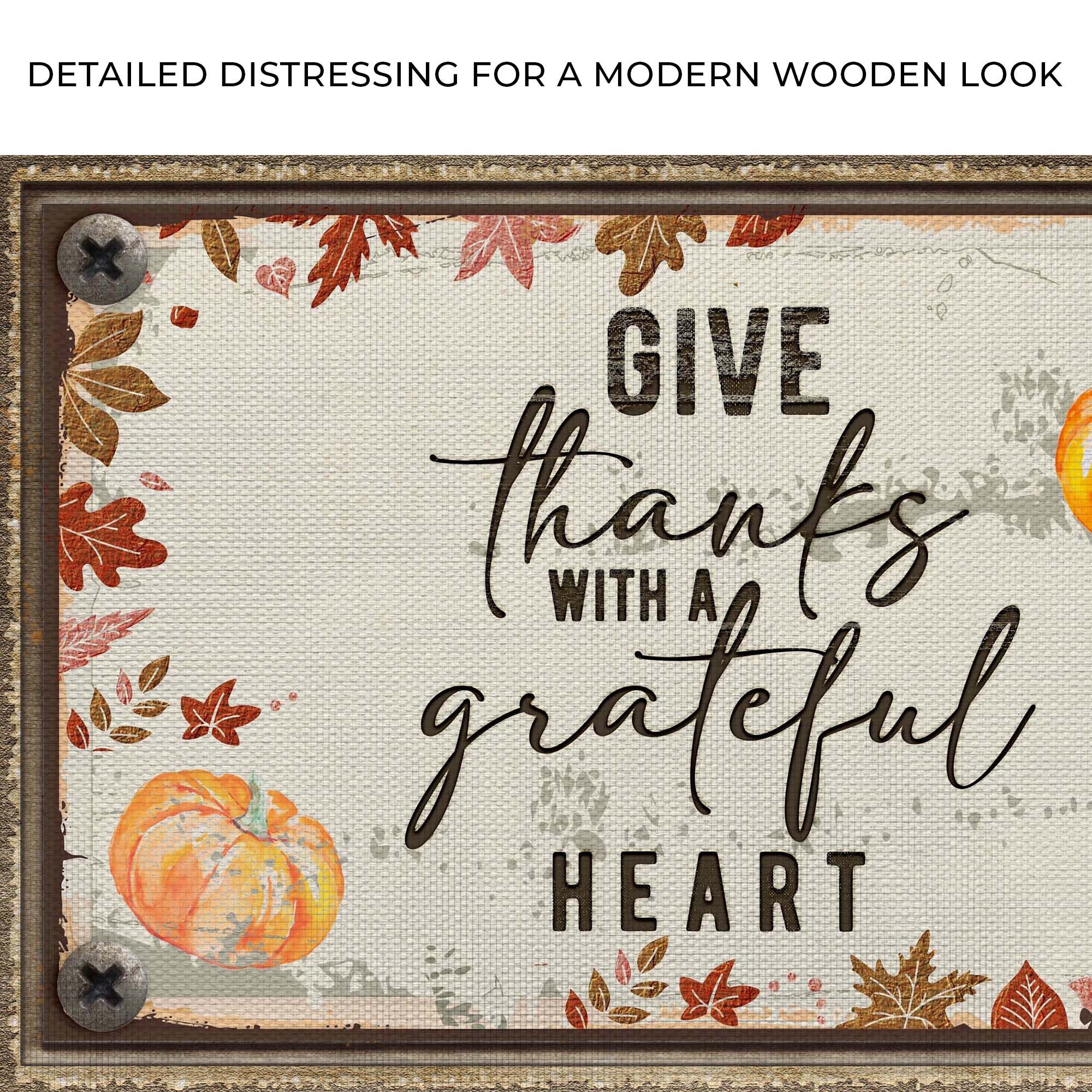 Give Thanks With A Grateful Heart, Thanksgiving Table Decor, Kitchen ...