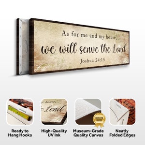 As for Me and My House We Will Serve the Lord Bible Verse Sign | Joshua ...