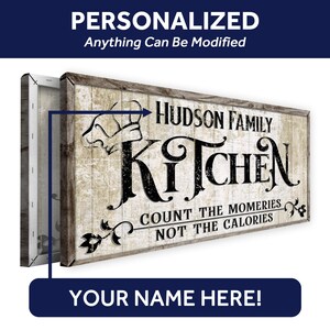 Farmhouse Kitchen Sign | Custom Kitchen Sign Wall Decor | Dining Wall ...