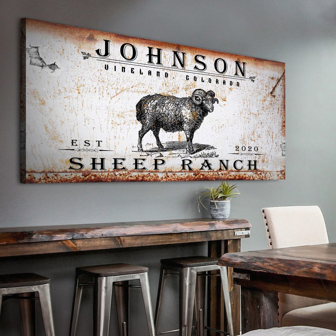 Sheep Sign Ranch Wall Decor | Sheep Wall Decor Farm Sign | Sheep Ranch ...