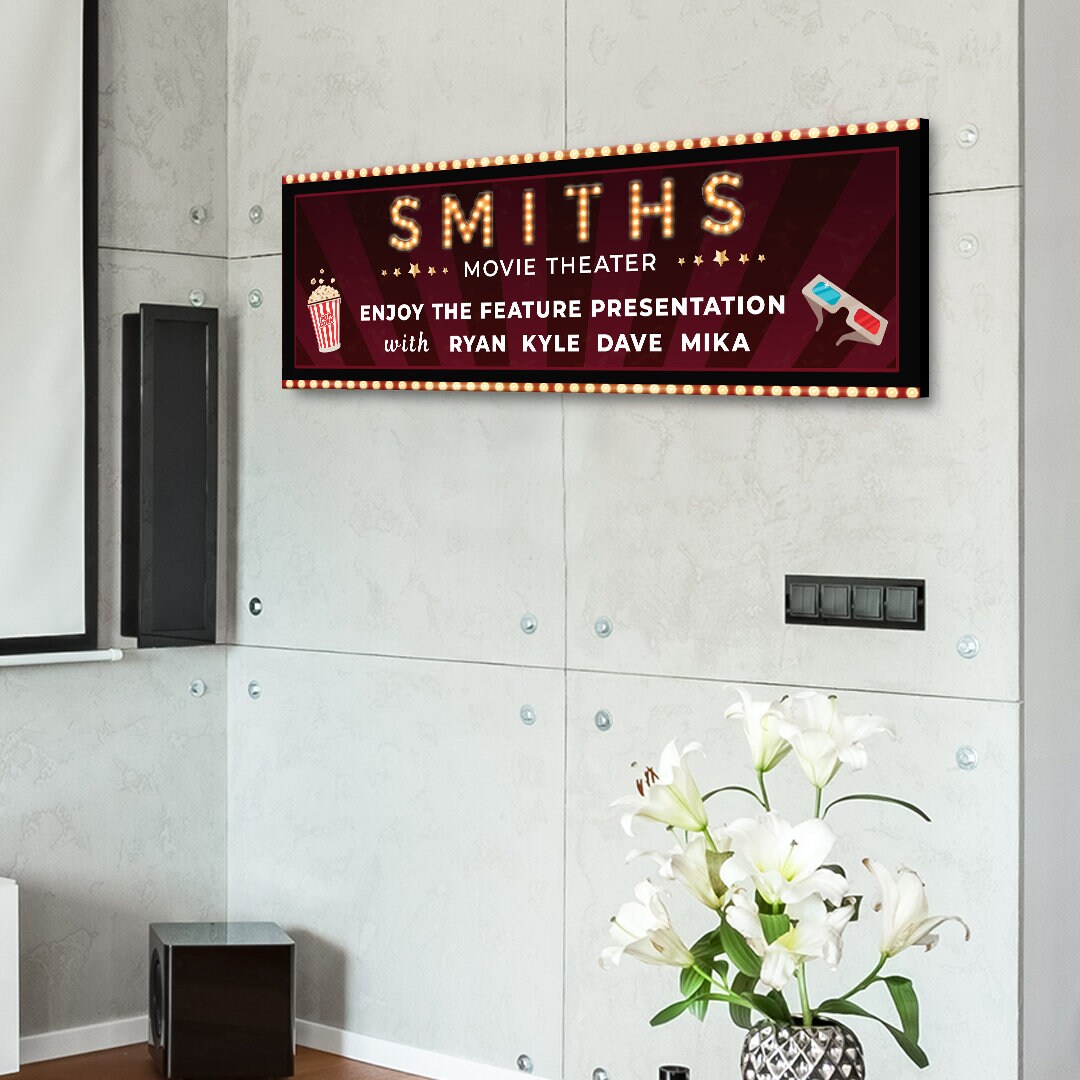 Custom Lounge Sign Personalized Movie Theater Decor Home | Etsy
