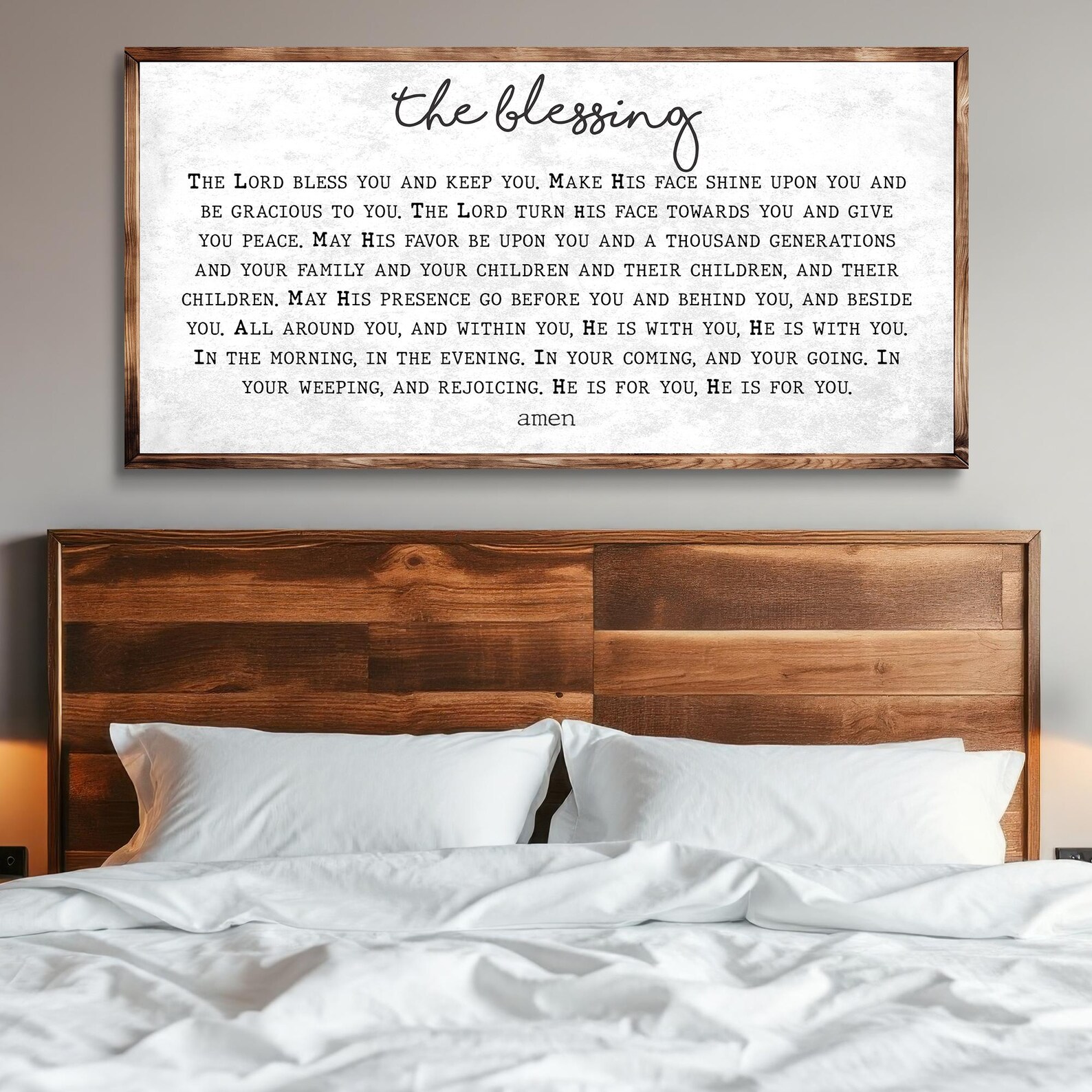 The Blessing Faith Sign | Inspirational Wall Art Canvas | Christian ...