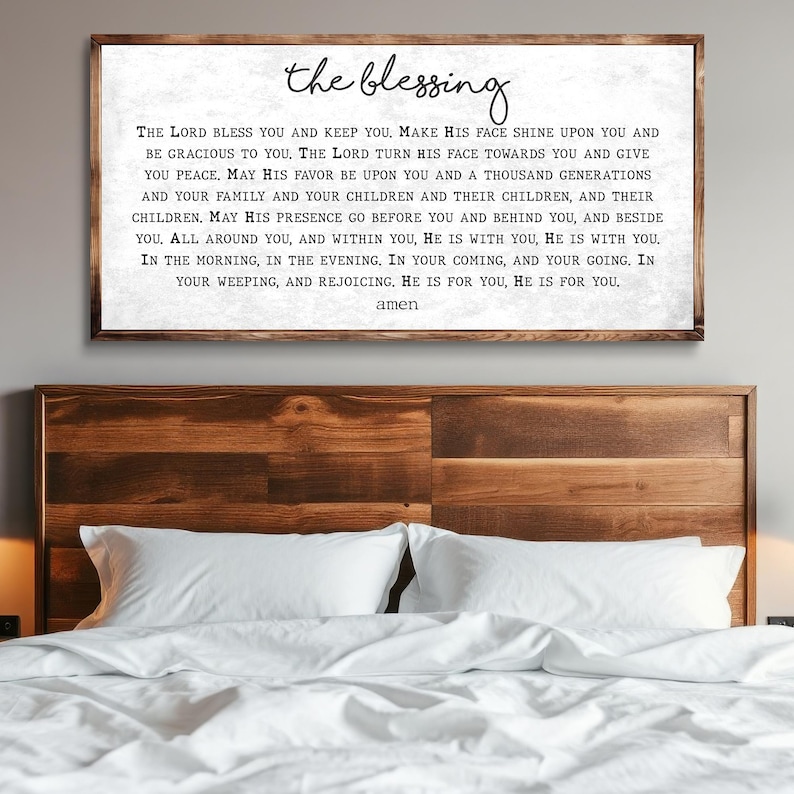 The Blessing Faith Sign | Inspirational Wall Art Canvas | Christian ...