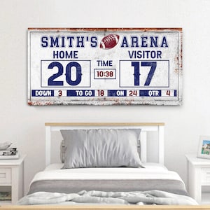 Football Scoreboard | Personalized Game Room Wall Decor | Nursery Room ...