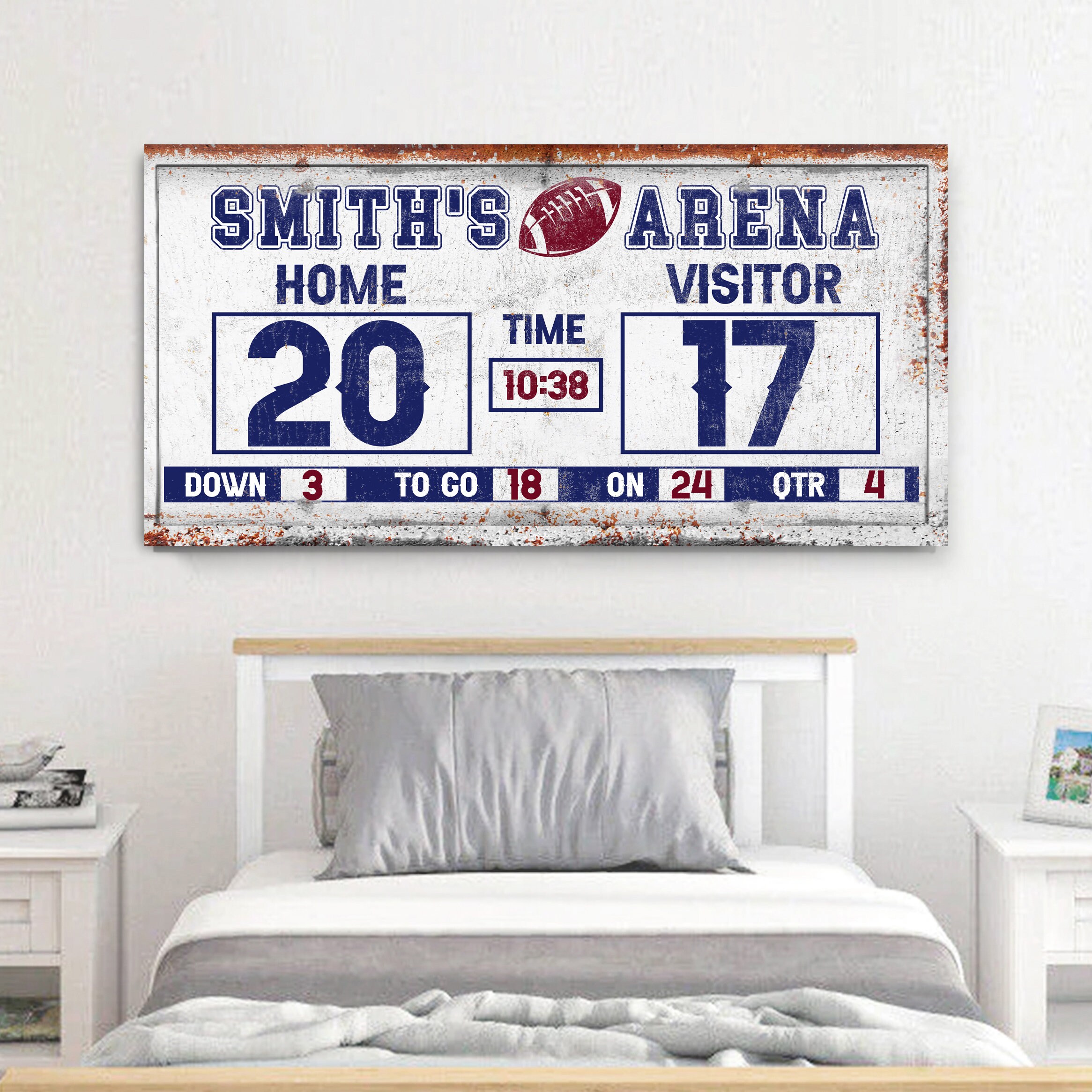 Football Scoreboard | Personalized Game Room Wall Decor | Nursery Room ...