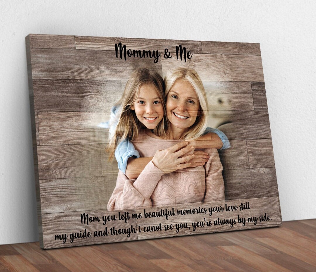 Mom Memorial Portrait Wall Decor | Loss of Mother Memorial Gift | Loss ...