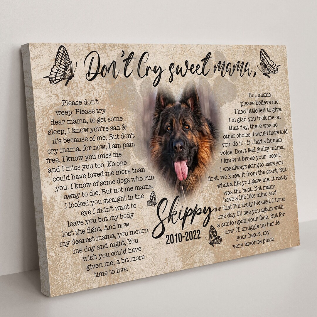 Dog Memorial Gift Wall Decor | in Memory of Dog Pet Memorial Gift ...