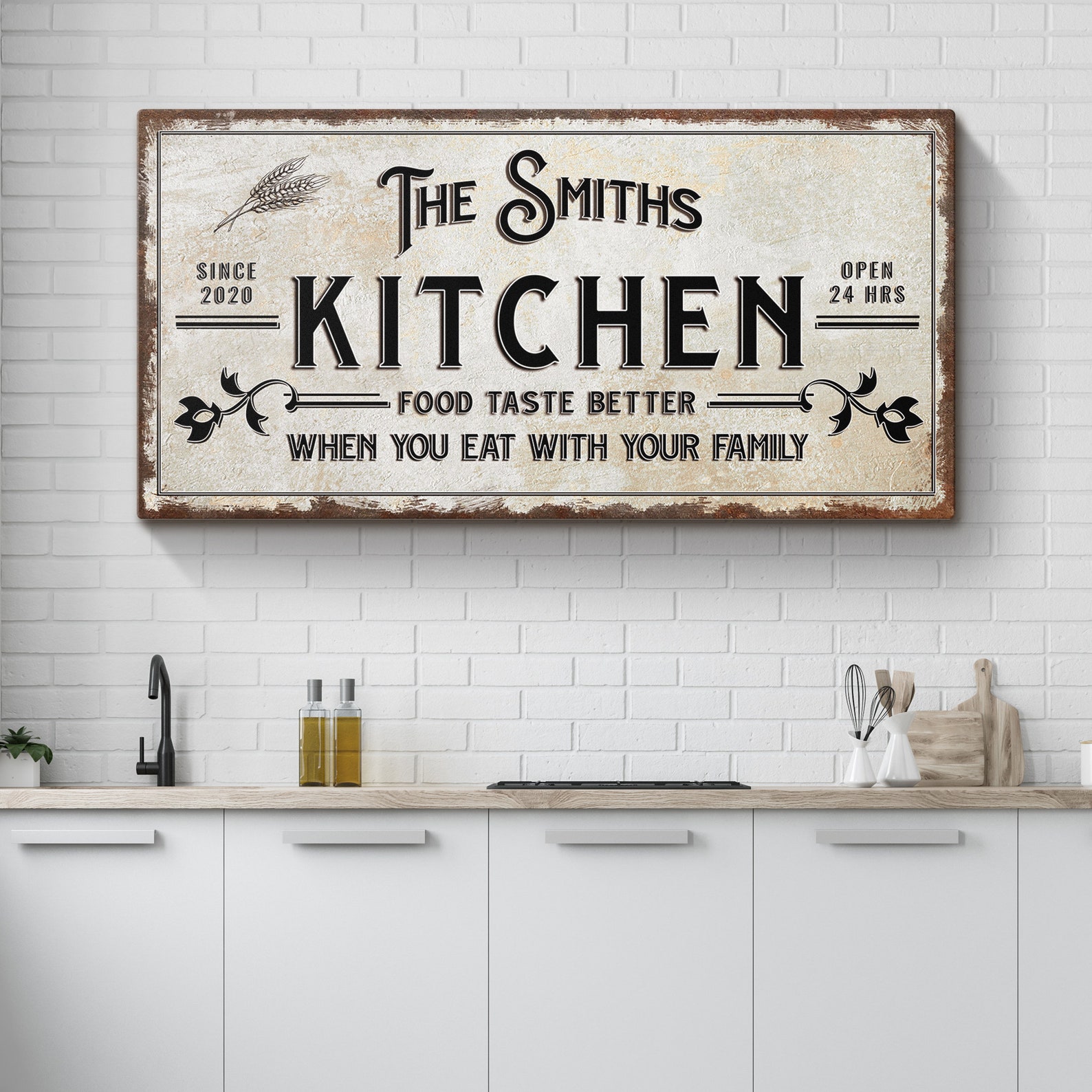 Moms Kitchen Wall Decor | Family Kitchen Sign | Farmhouse Kichen Wall ...