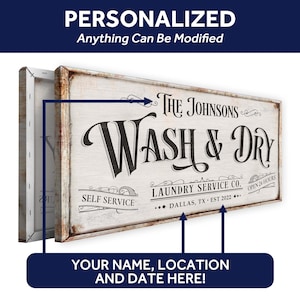 Personalized Laundry Room Decor | Laundry Room Sign | Laundry Service ...