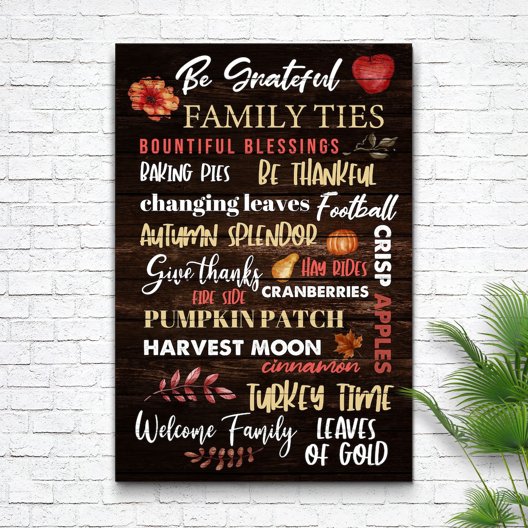 Be Grateful, Be Thankful, Thanksgiving Sign, Thanksgiving Table Decor ...
