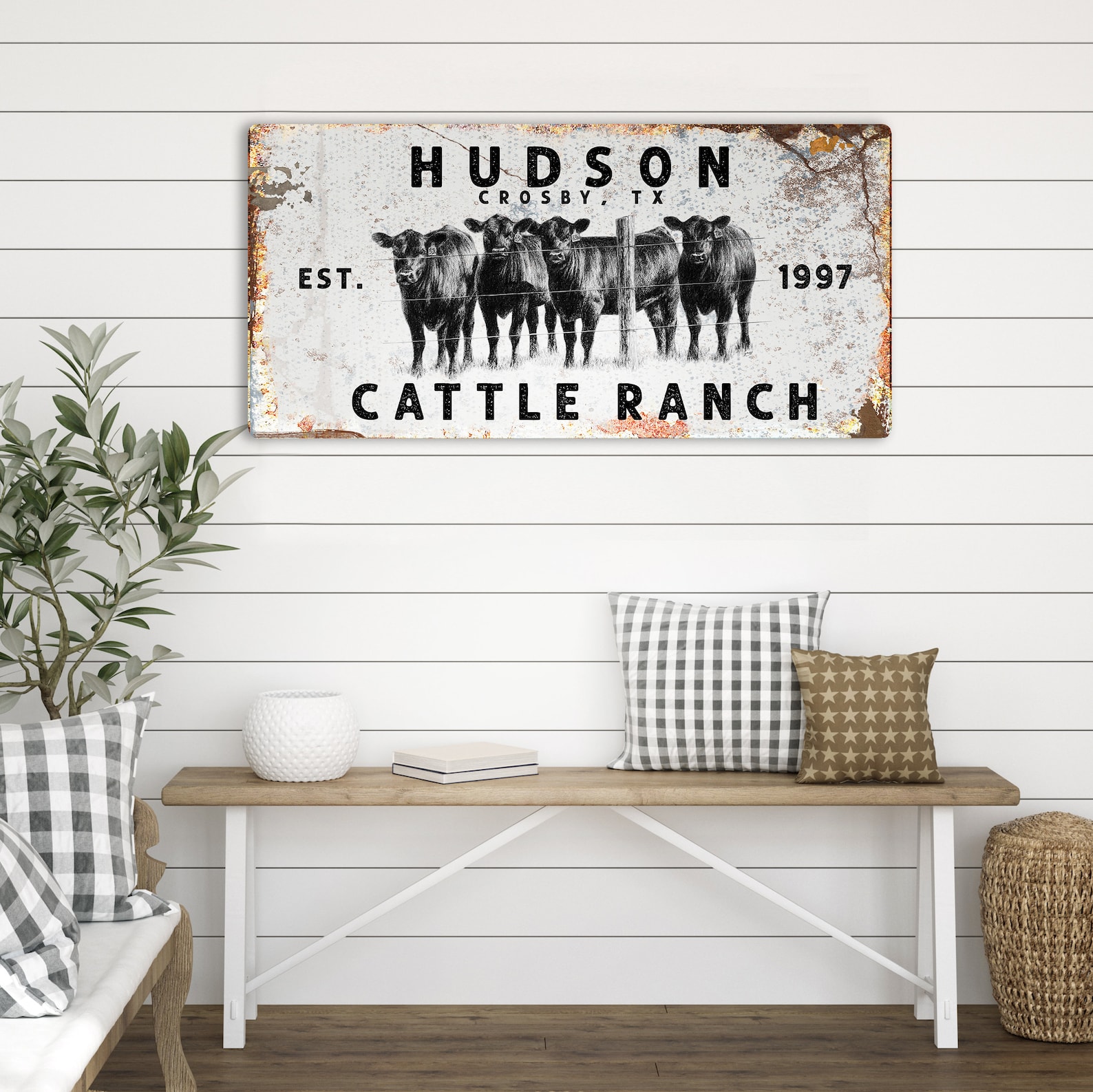 Cattle Company Ranch Farmhouse Cow Decor Sign Family Room Wall - Etsy