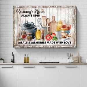 Kitchen Wall Art | Farmhouse Grandmas Kitchen Sign Made With Love ...