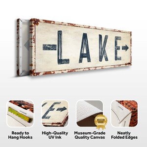 Rustic Lake Arrow Sign | Lake House Sign | Beach House Decor | Rustic ...