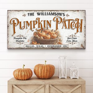 Custom Pumpkin Patch Sign | Pumpkin Farm Sign | Thanksgiving Sign Decor ...