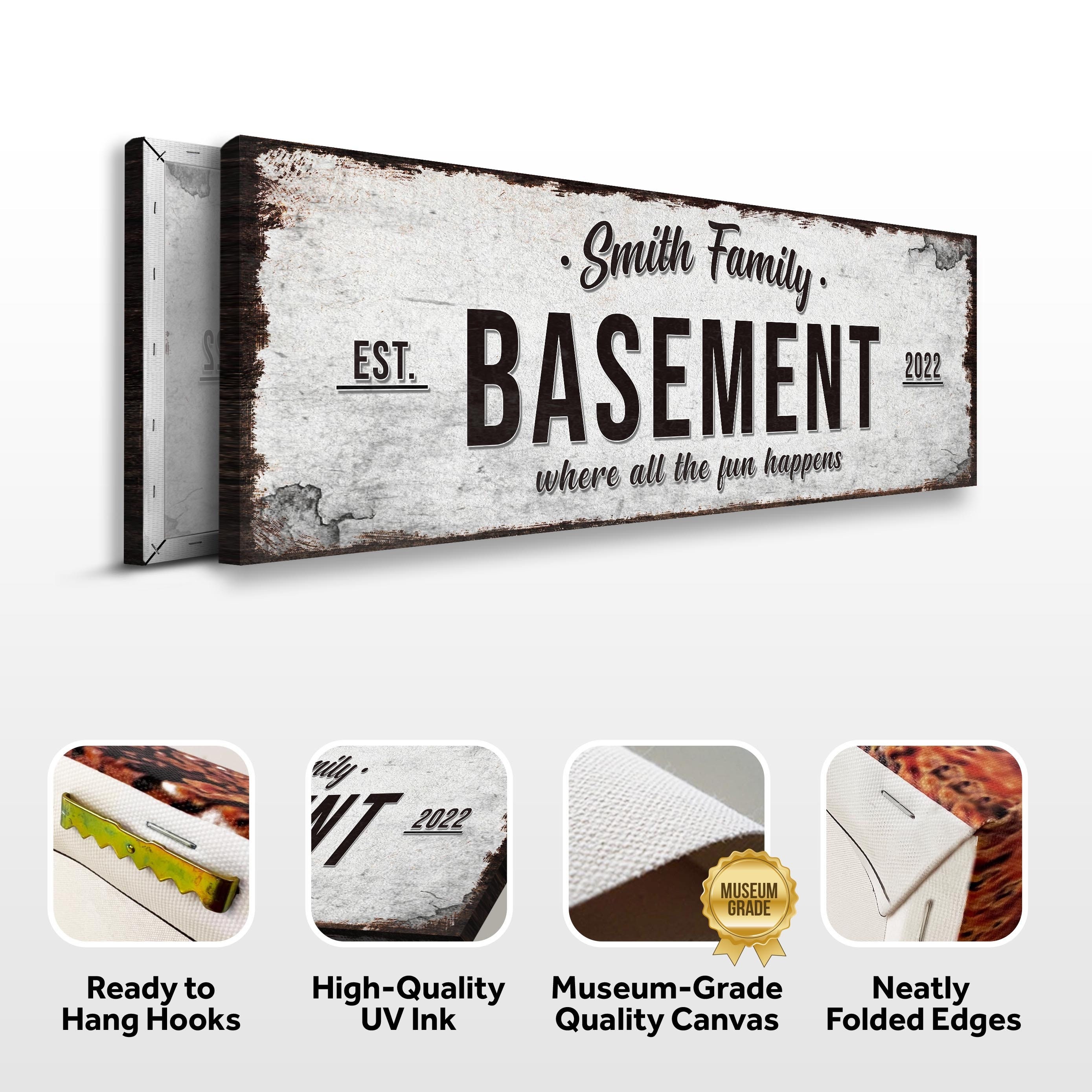 Basement Bar Sign | Bar Sign for Home Bar Wall Art | Personalized ...