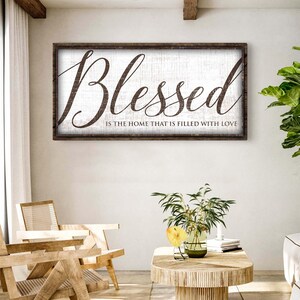 Blessed is the Home That is Filled With Love Sign | Inspirational Wall ...