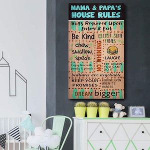 Rules Sign, Parents Rules - Etsy
