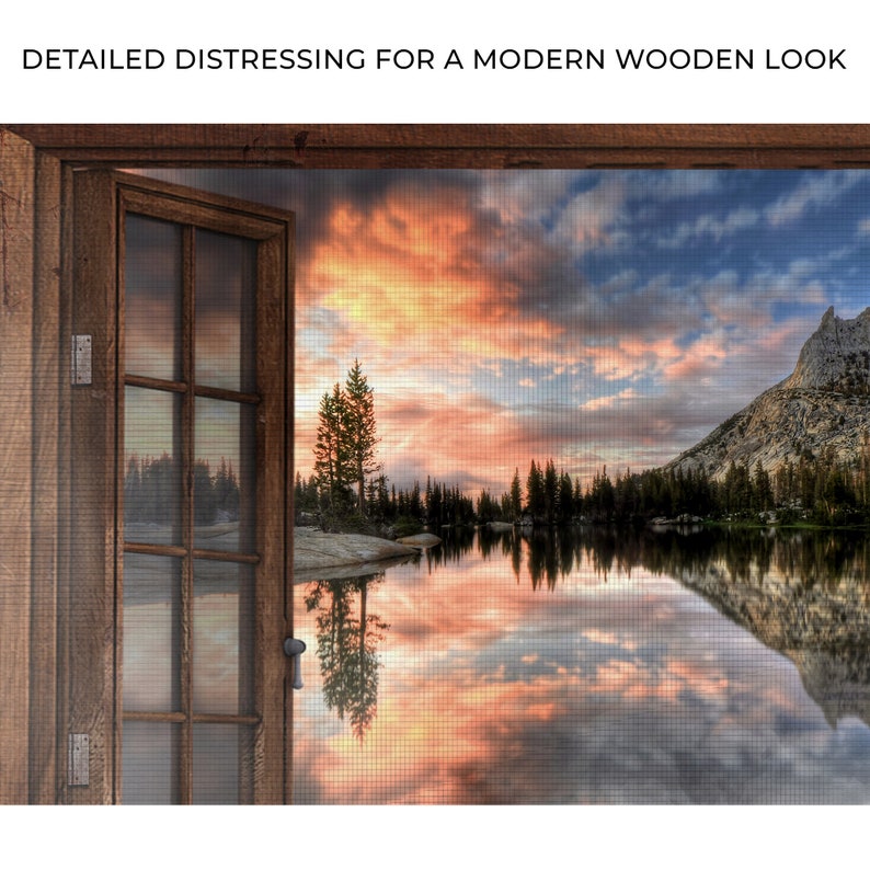 Fake Window Wall Art | Window Wall Art | Fake Window Wall Decor | Lake ...