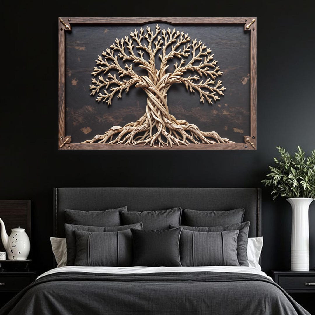 Tree of Life Wall Art | Modern Living Room Decor | Celtic Tree of Life ...