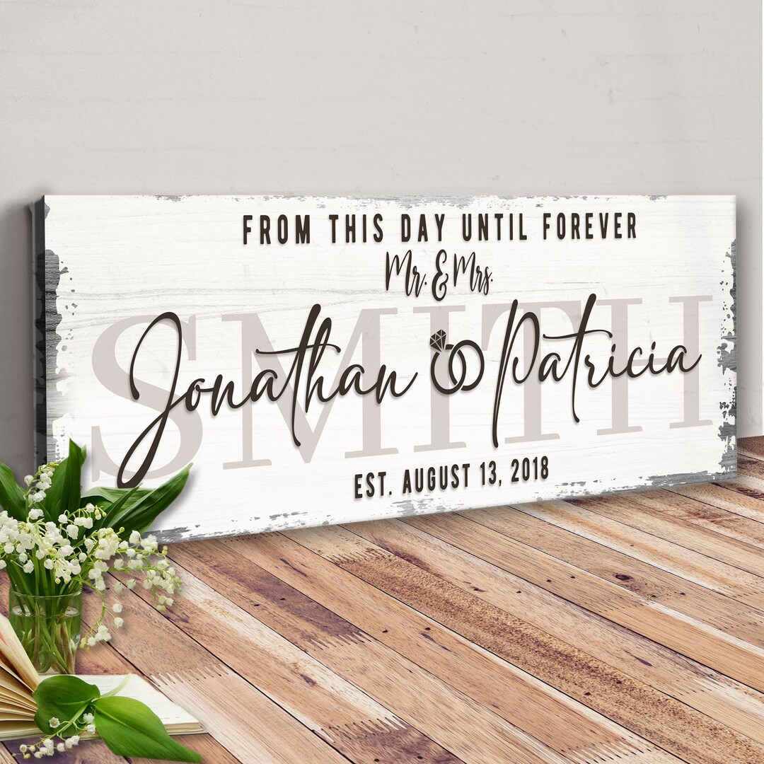 Welcome Sign for Wedding | Mr and Mrs Sign Wedding Name Sign | Wedding ...