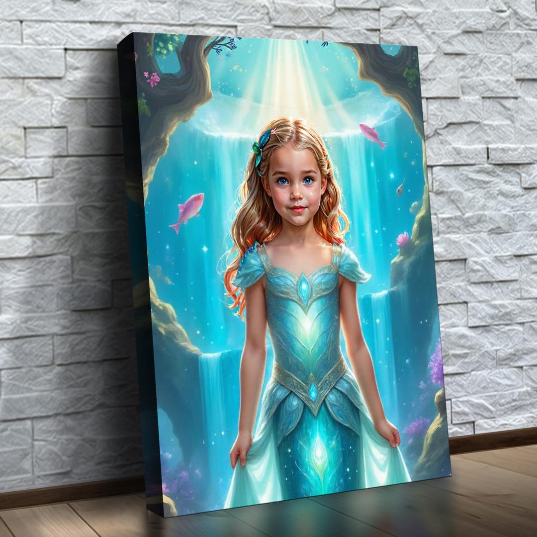 Underwater Princess Portrait Canvas | Portrait From Photo | Magical ...