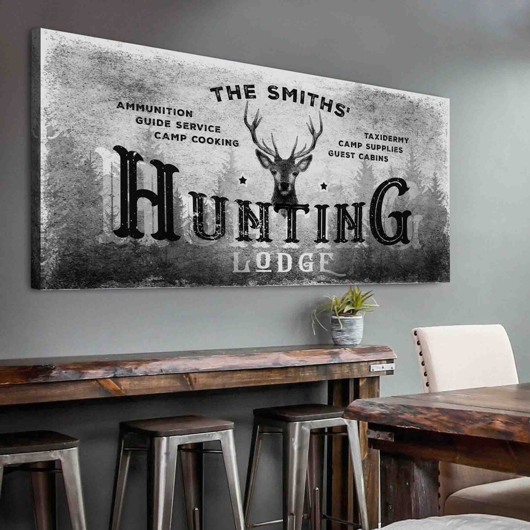 Deer Hunting Sign | Gifts for Deer Lovers | Deer Wall Art Hunting Decor ...
