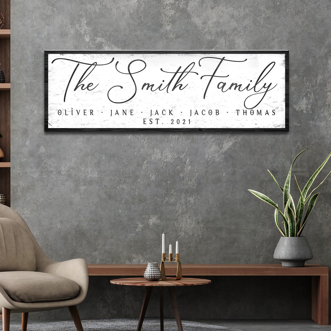 Custom Family Sign | Personalized Name Sign Home Wall Art | Farmhouse ...
