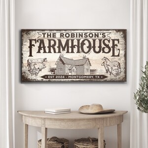 Personalized Farmhouse Canvas | Cattle Ranch Canvas | Farmhouse Sign ...