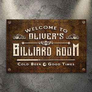 Billiard Room Sign | Game Room Wall Art | Game Room Wall Decor ...