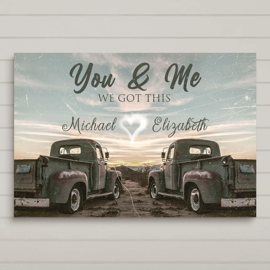 You and Me We Got This Sign Decor | Couple Name Sign Wall Art | Vintage ...