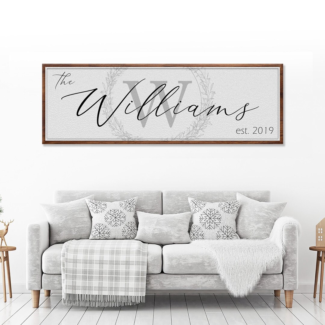 Last Name Sign for Wall | Custom Family Name Sign | Family Sign ...