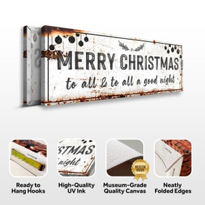 Merry Christmas Sign Rustic Christmas Wall Art Merry - Etsy