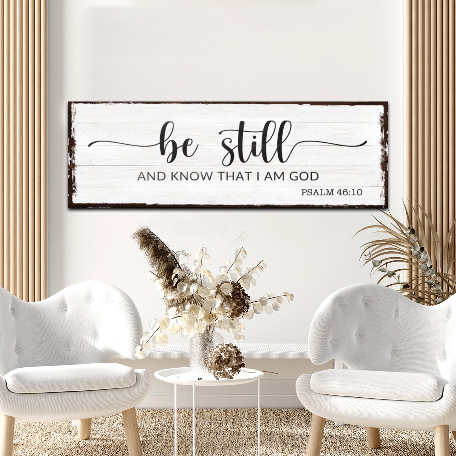Be Still and Know That I Am God Faith Sign | Bible Verse Sign Church ...