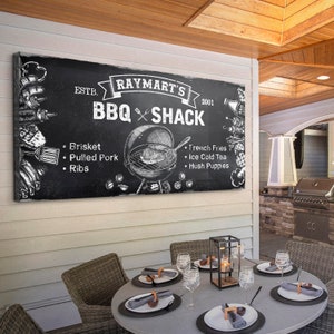 Family Name Bbq Sign | Rustic Bbq Wall Art | Personalized Bbq Wall ...