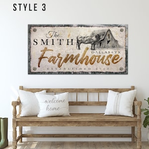 Farmhouse Custom Sign | Farm Sign | Farm Wall Decor | Homestead Canvas ...