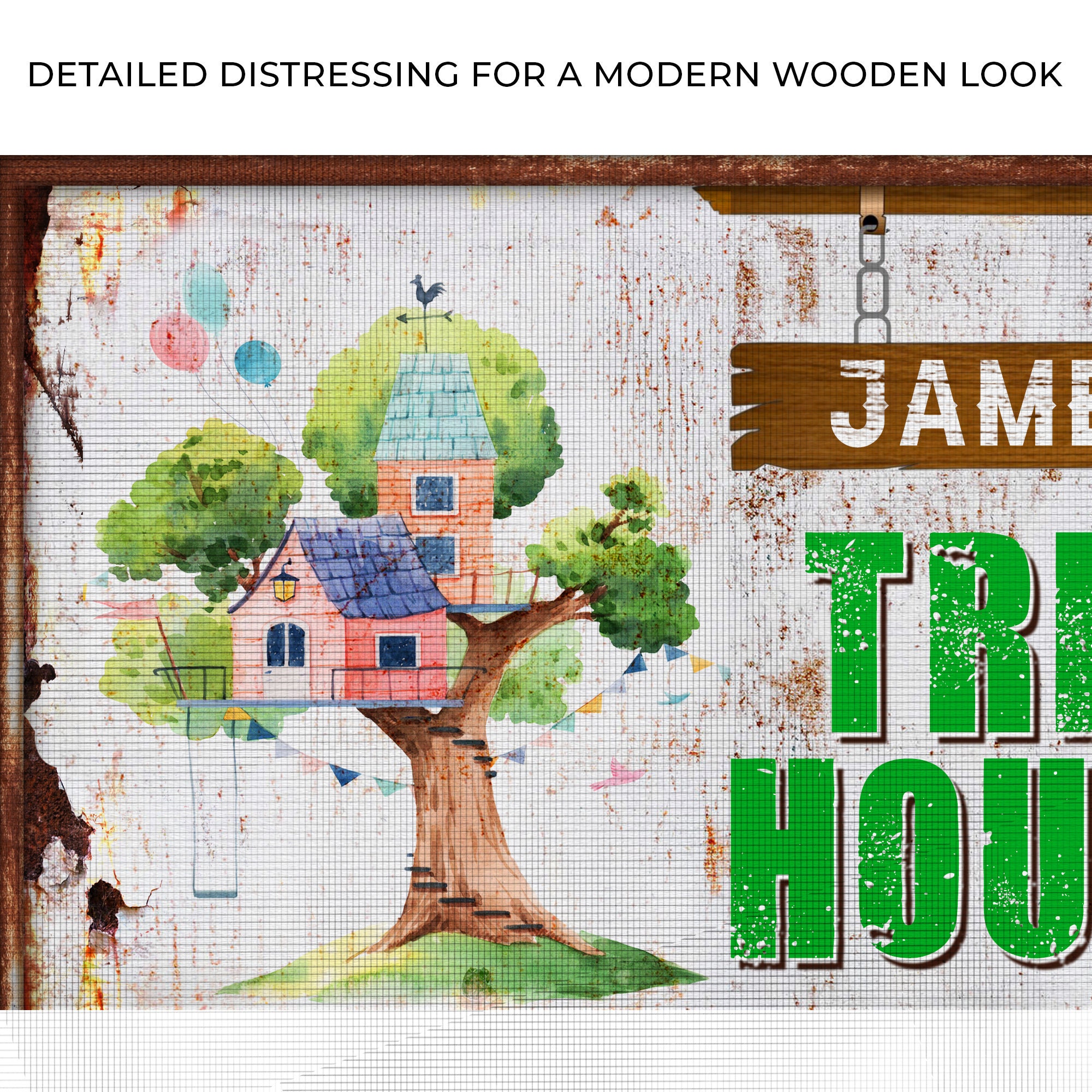 Treehouse Sign Tree House Wall Art Unique Baby Boy Gift - Etsy