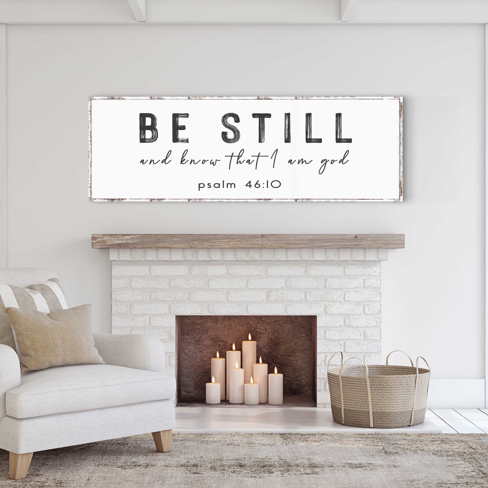Be Still and Know That I Am God Faith Sign | Scripture Wall Art | Bible ...