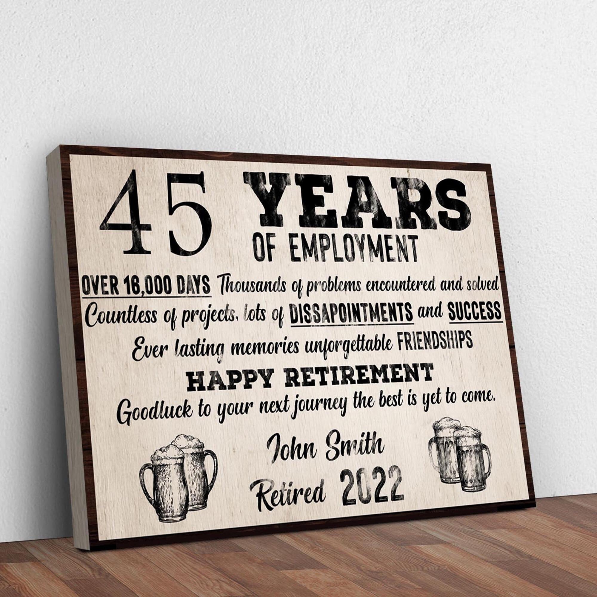 Personalized Retirement Gift Sign, Retirement Gift Party Decoration ...