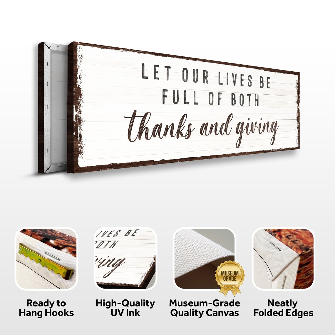 Living Room Sign | Let Our Lives Be Full of Both Sign Decor | Rustic ...