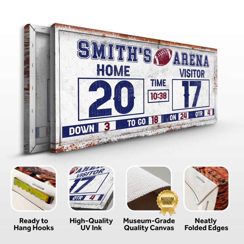 Football Scoreboard | Personalized Game Room Wall Decor | Nursery Room ...