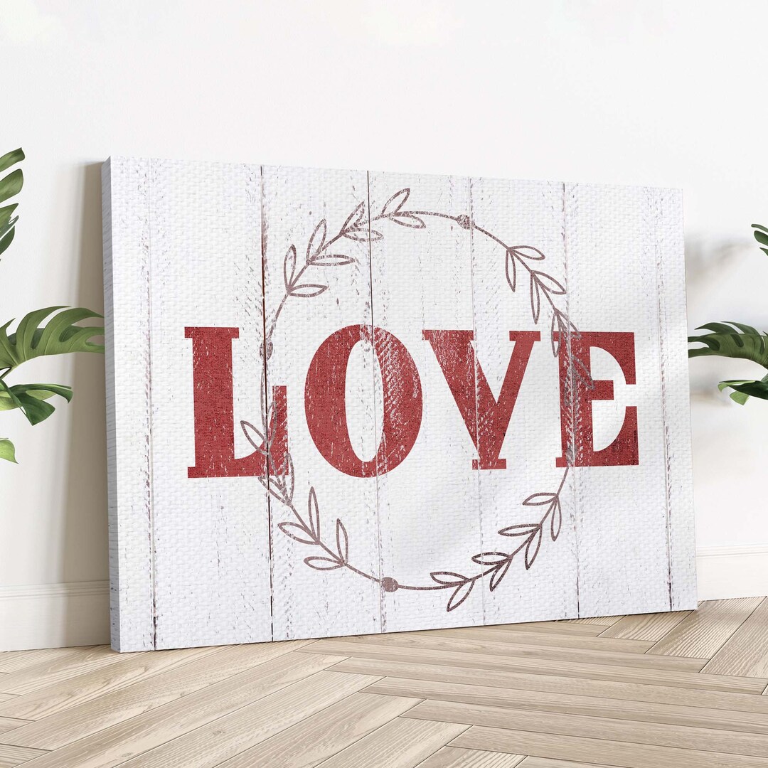 Love Sign, Valentines Day Sign, Entryway Wall Decor, Farmhouse ...