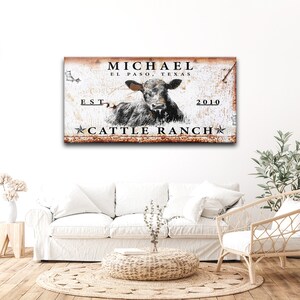 Cattle Sign | Cow Print Ranch Wall Decor | Cattle Ranch Sign Cow Wall ...
